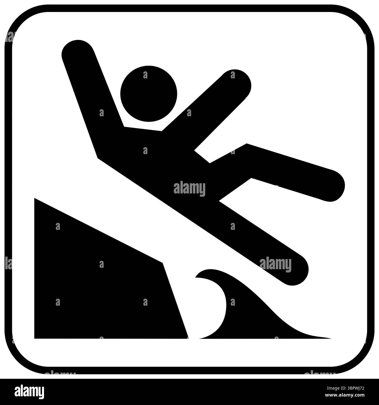 Stay back from edge icon hi-res stock photography and images - Alamy