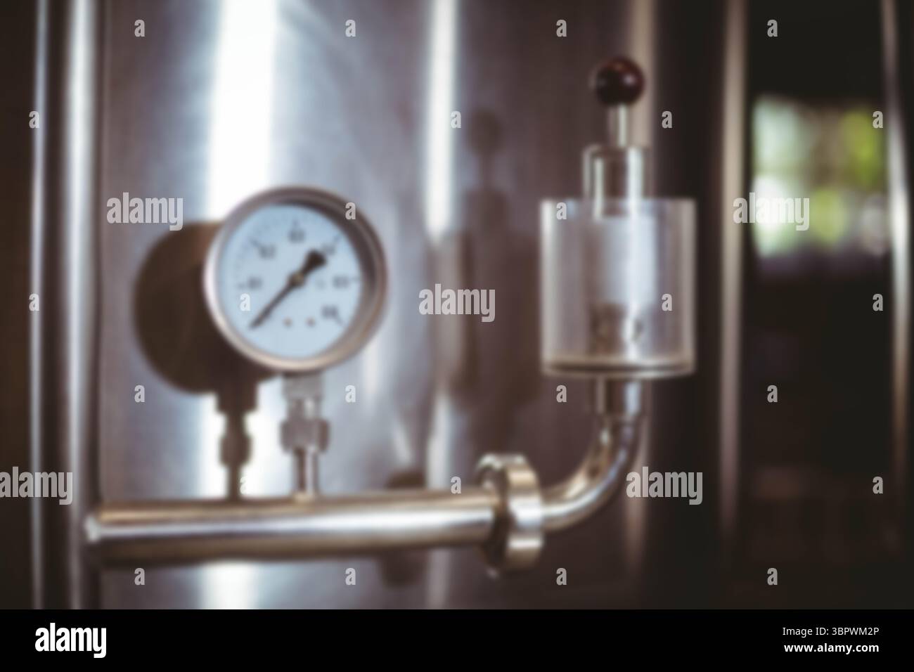 Pressure gauge on manufacturing equipment Stock Photo - Alamy