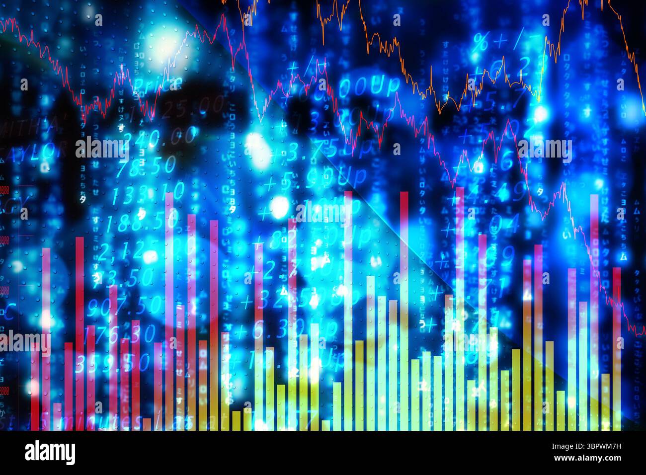 Dashboard showing floating codes chart hi-res stock photography and ...