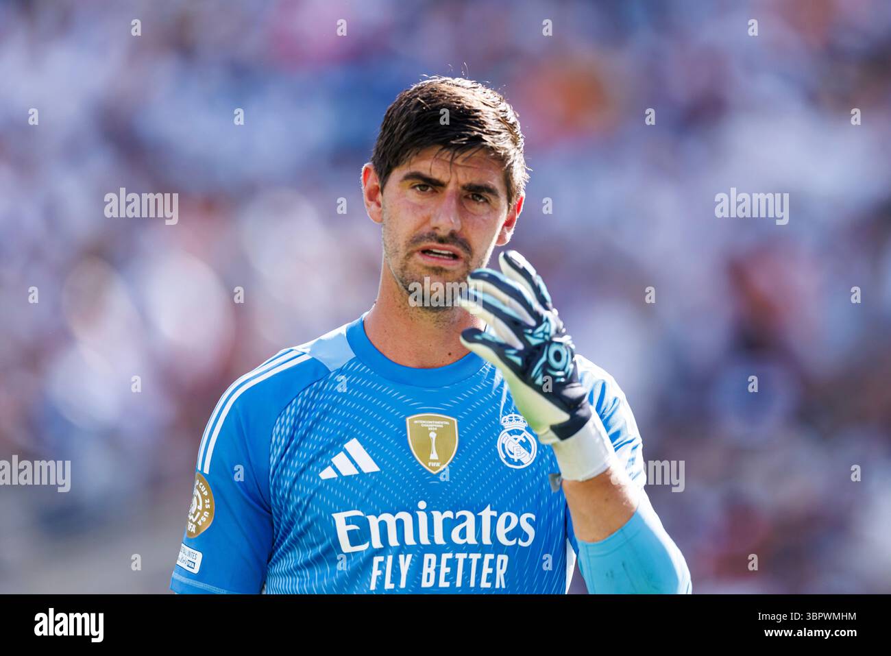 New Jersey - July 9: Goalkeeper Thibaut Courtois of Real Madrid during ...