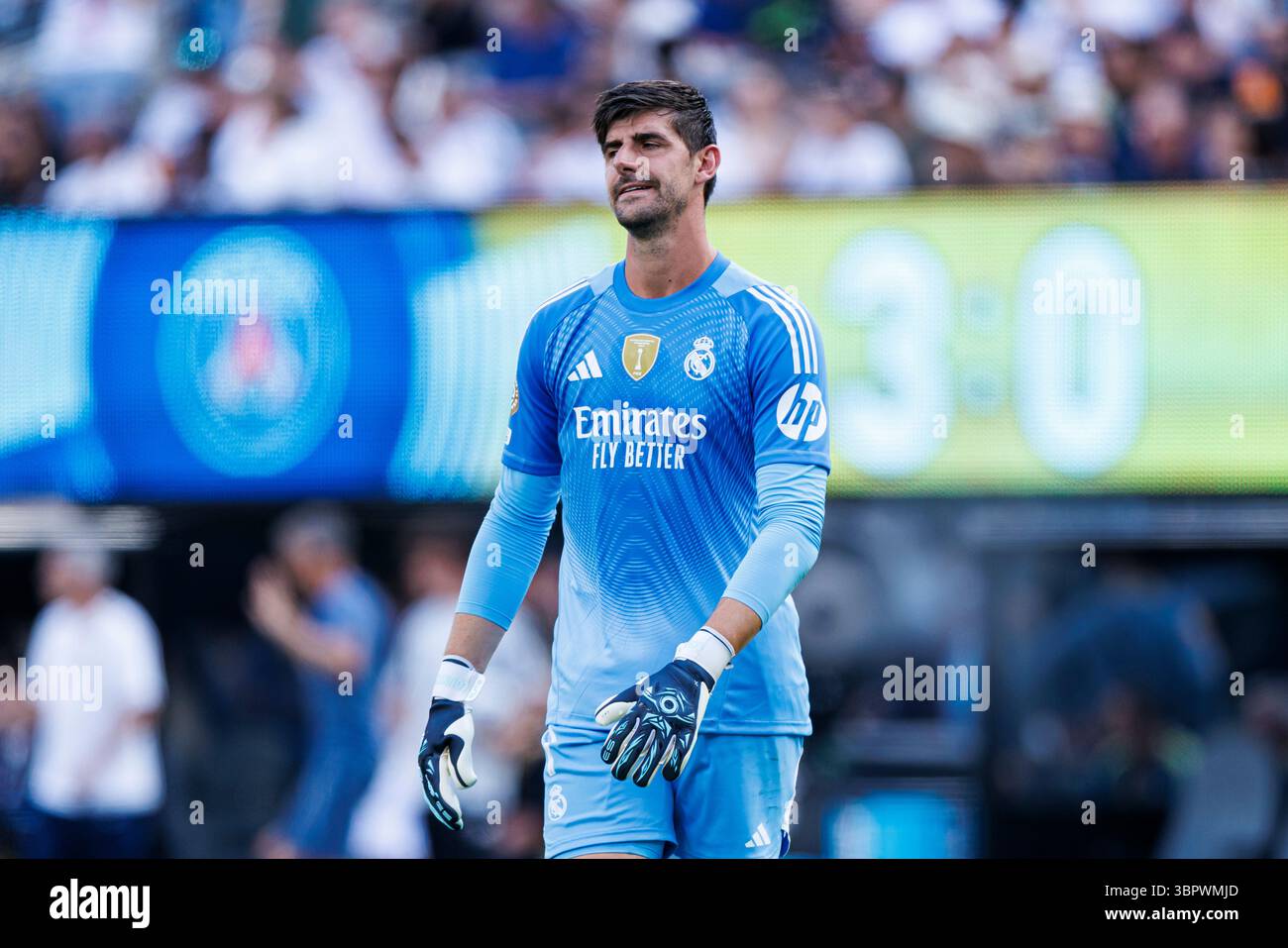 New Jersey - July 9: Goalkeeper Thibaut Courtois of Real Madrid during ...