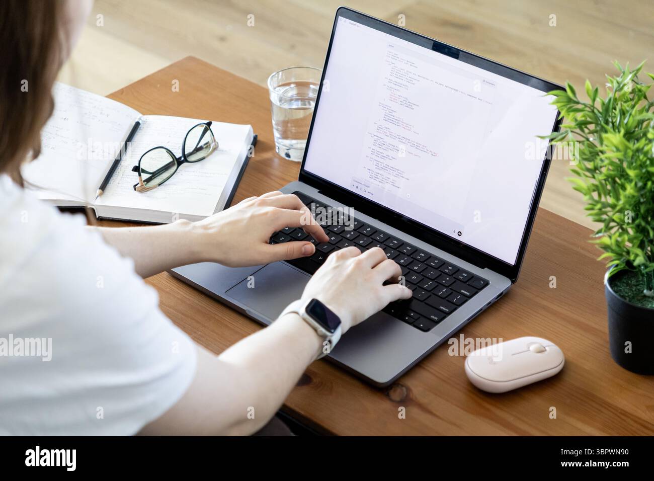 Hands on keyboard creating data hi-res stock photography and images - Alamy