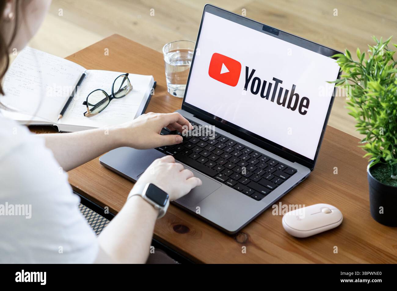 Poznan, Poland - June 15, 2025: YouTube application displayed on a ...