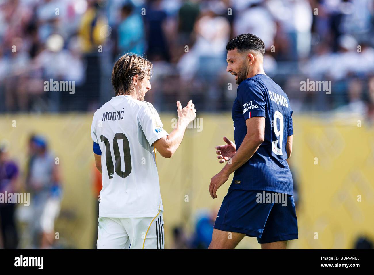 New Jersey - July 9: Luka Modric of Real Madrid and Goncalo Ramos of ...