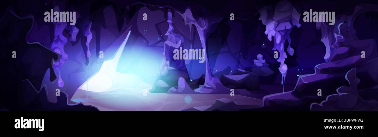 Cave stalactites underground cavern magic Stock Vector Images - Alamy