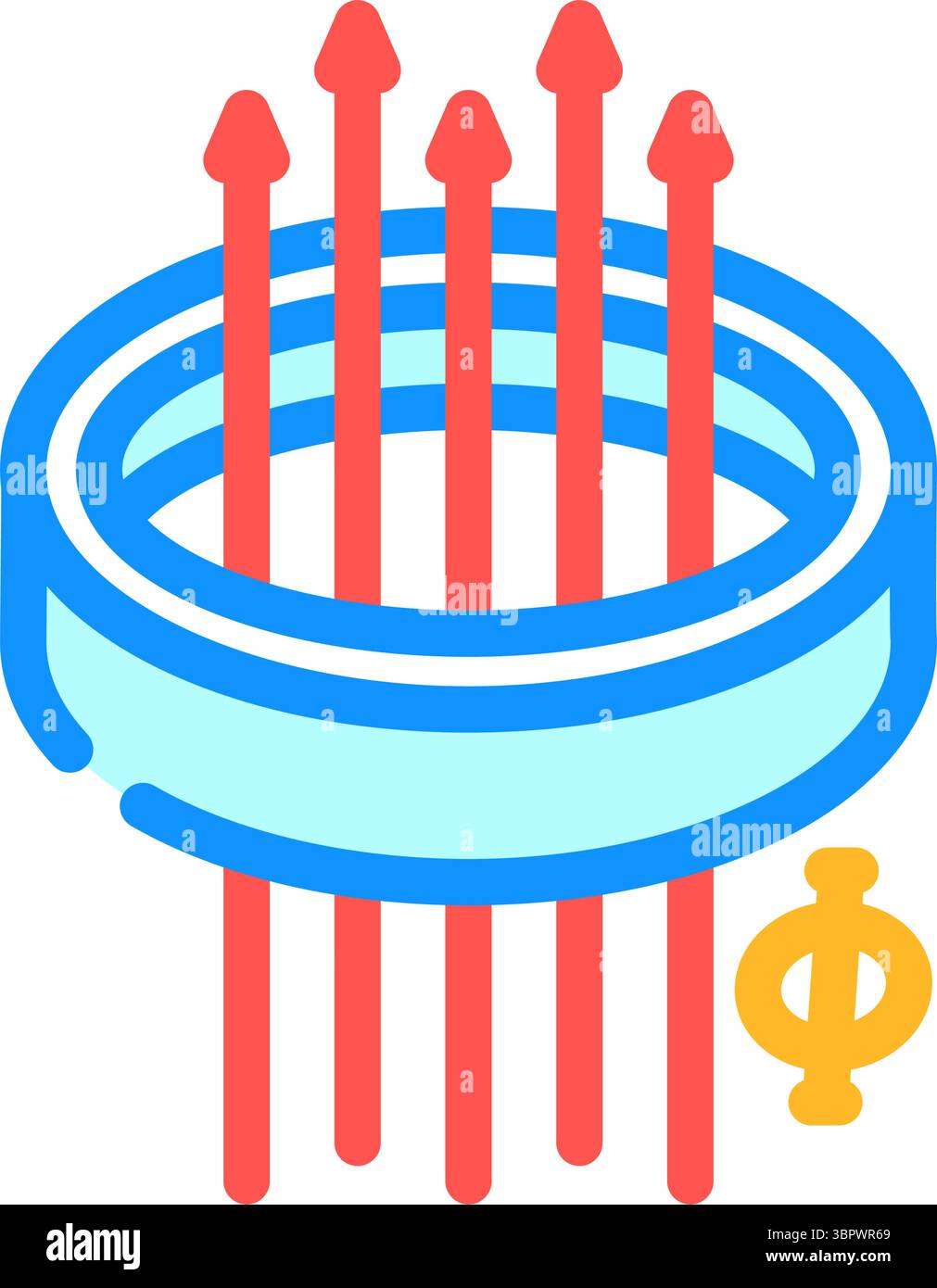 superconducting loop quantum computer color icon vector illustration ...