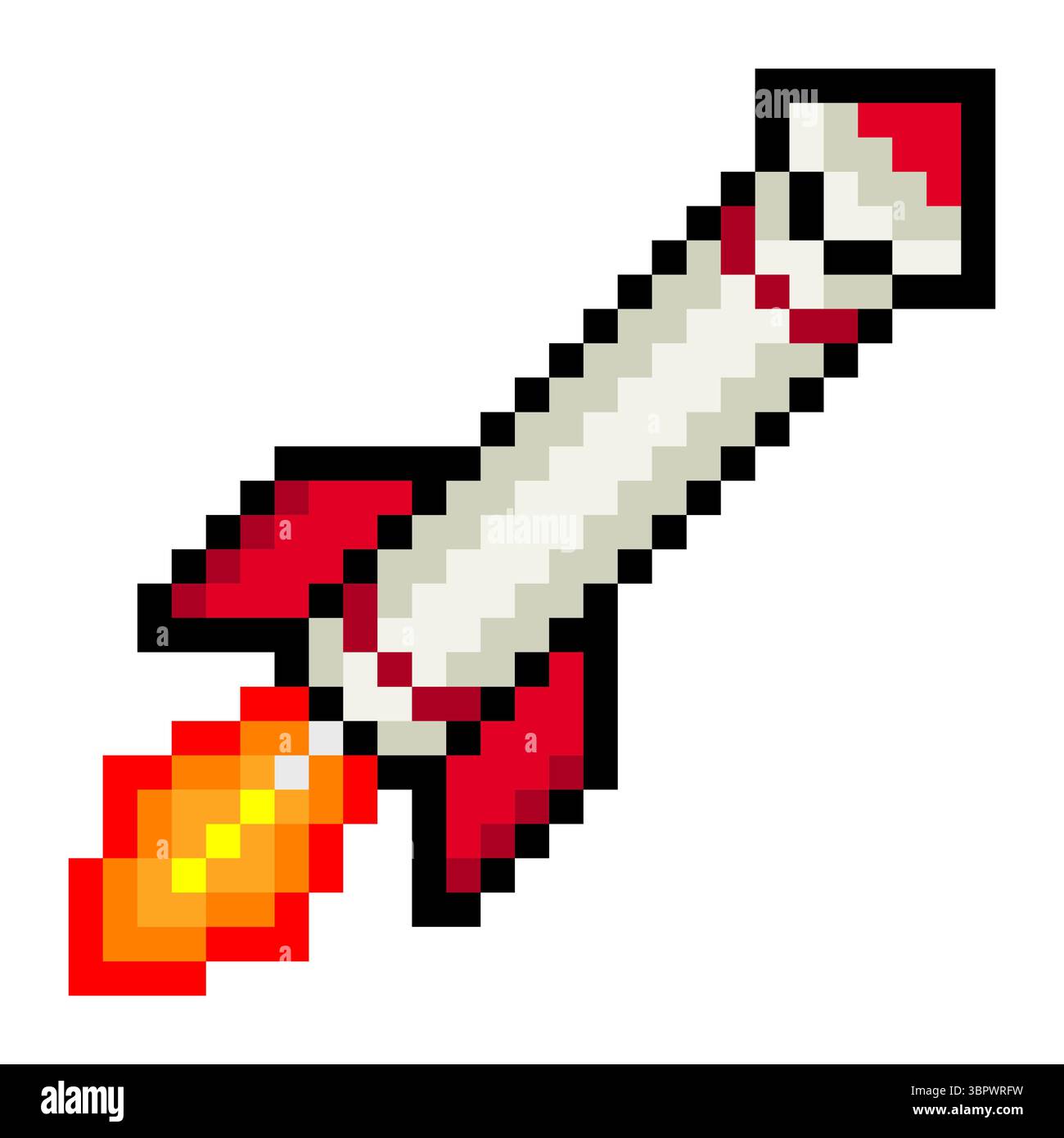 Rocket missile in pixel art style Stock Vector Image & Art - Alamy