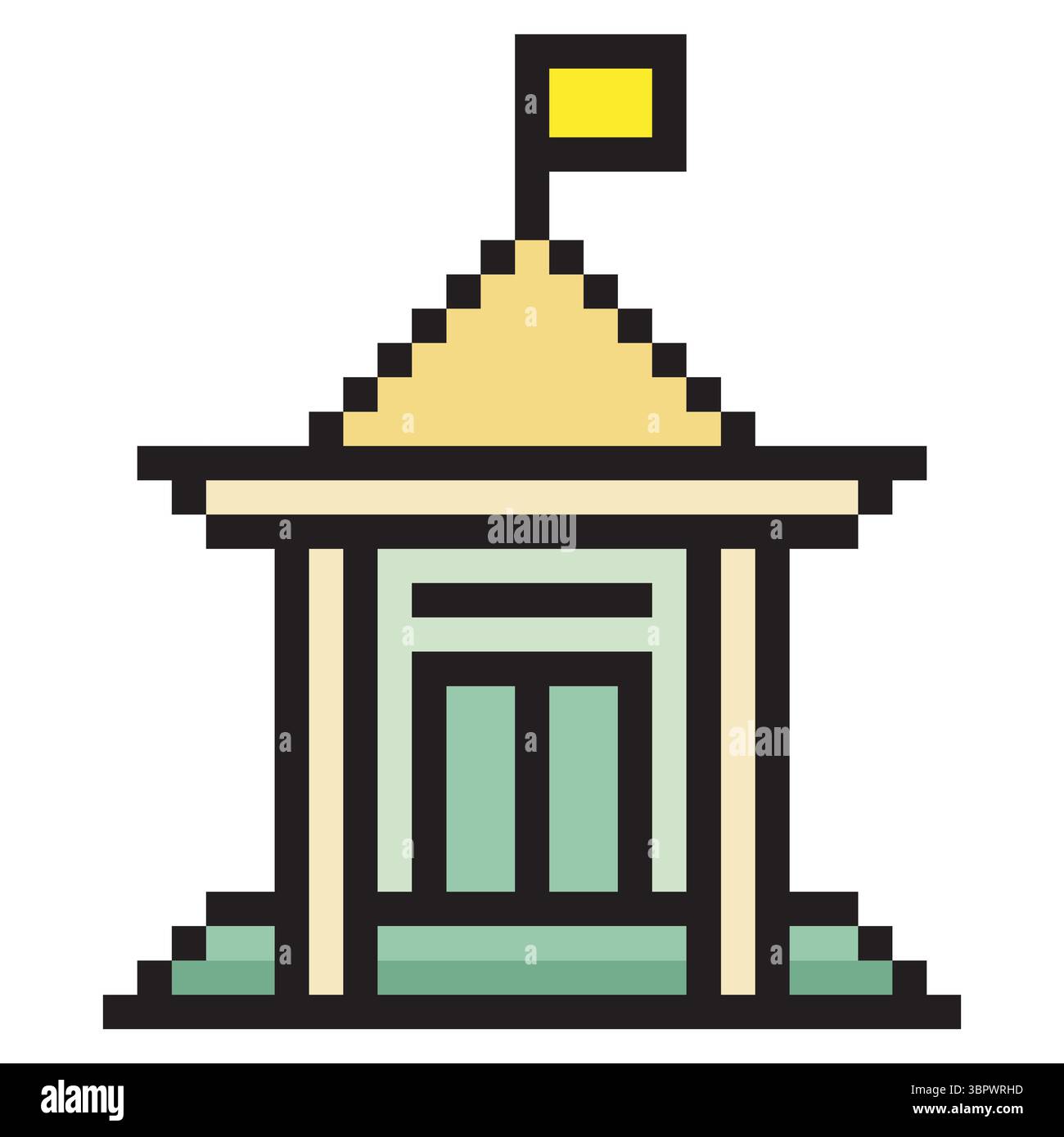 School building in pixel art style Stock Vector Image & Art - Alamy