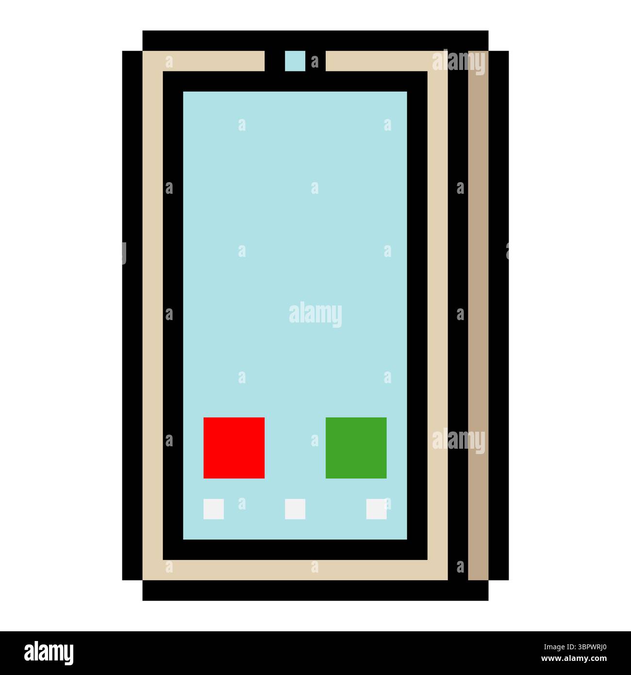 Mobile phone with pixel art isolated on white background Stock Vector ...