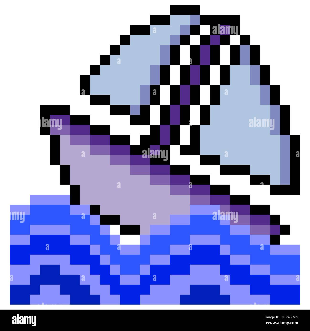 Pixel art sea Cut Out Stock Images & Pictures - Alamy
