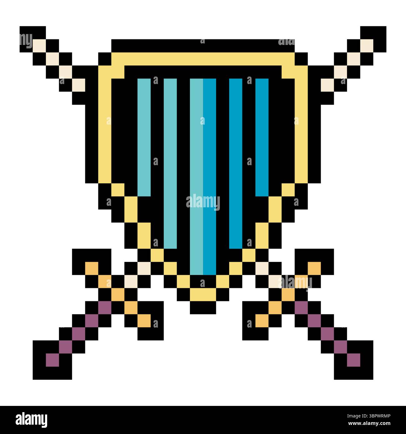 Warrior in armour shield sword Cut Out Stock Images & Pictures - Alamy