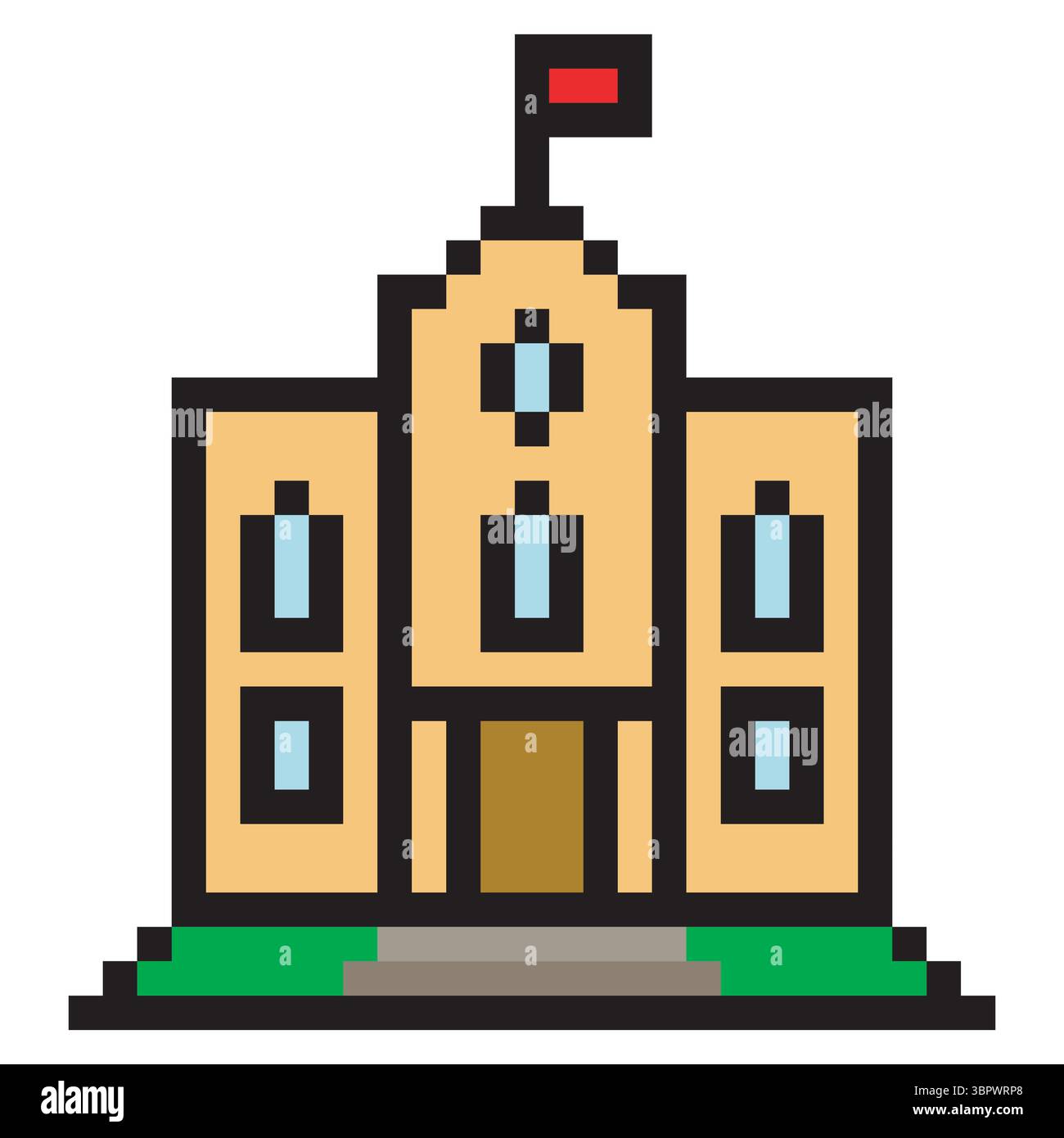 Primary school modern building Cut Out Stock Images & Pictures - Alamy