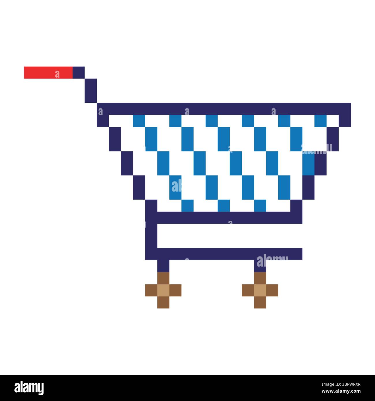 Shopping cart in pixel art style Stock Vector Image & Art - Alamy