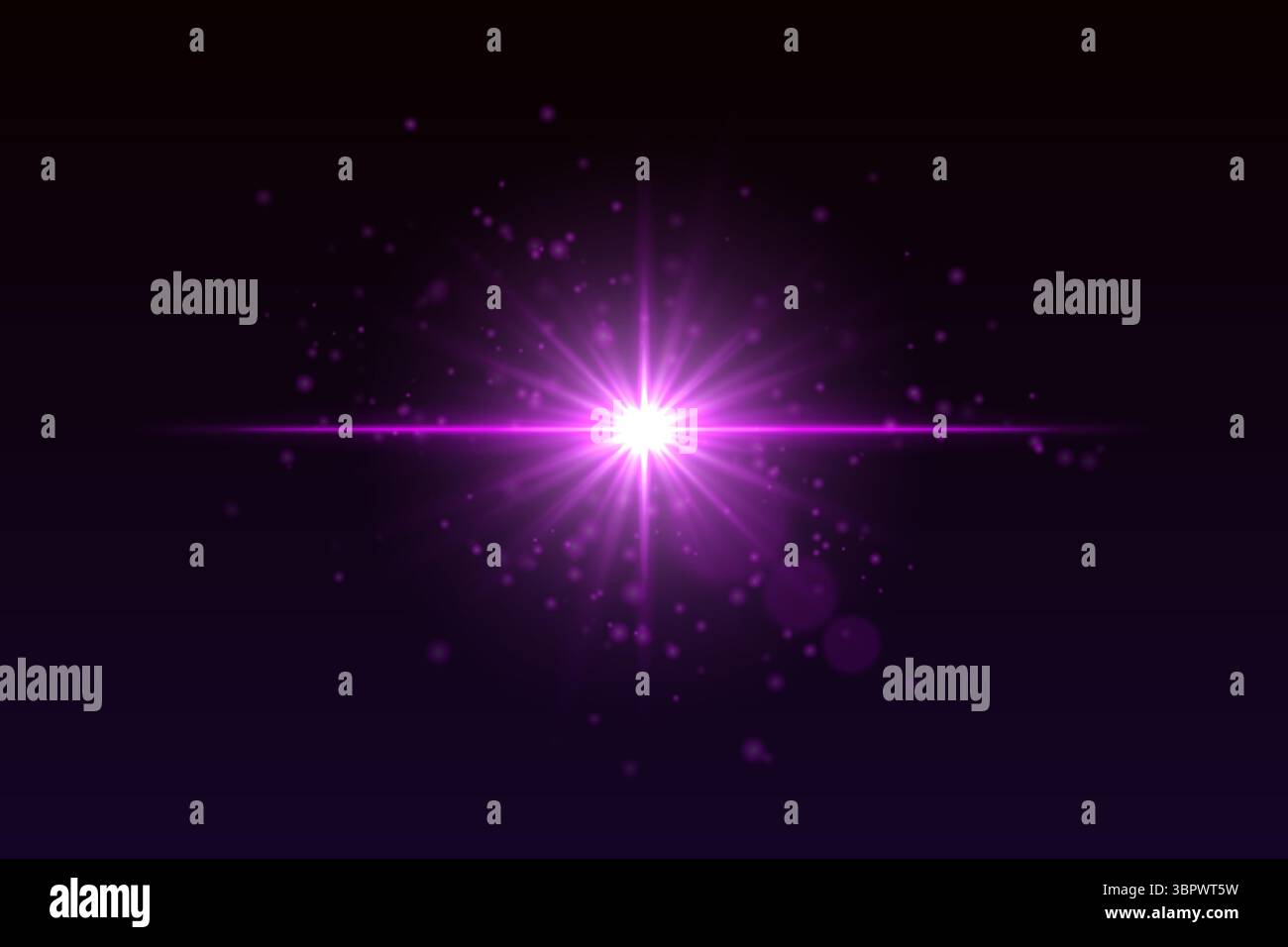 Central light explosion with particles and glinting sparkle. Intense ...