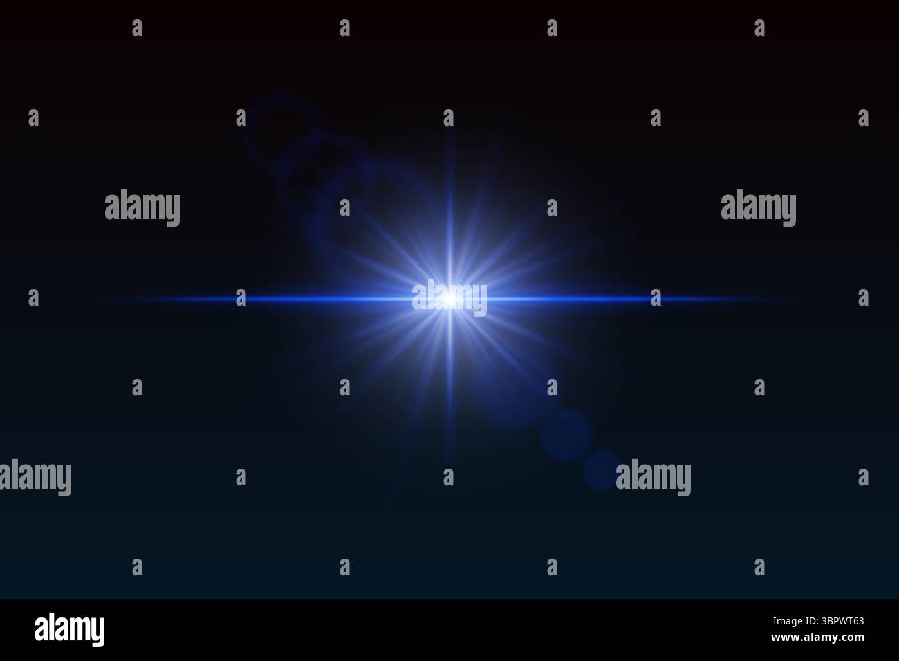 Soft light burst with glow beams and subtle flare rings. Central shine ...