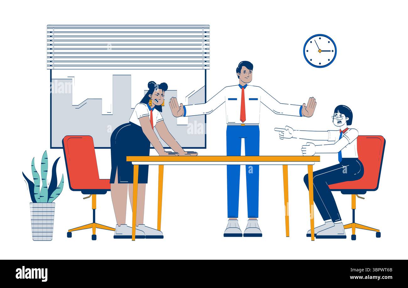 People conflict on workplace Cut Out Stock Images & Pictures - Alamy