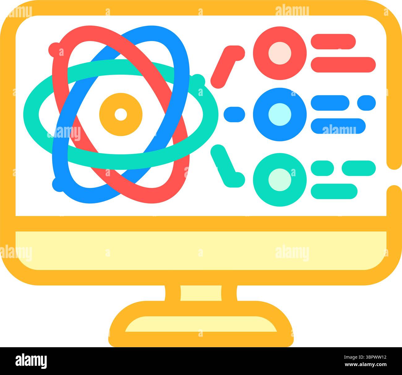 Simulator Quantum Computer Color Icon Vector Illustration Stock Vector