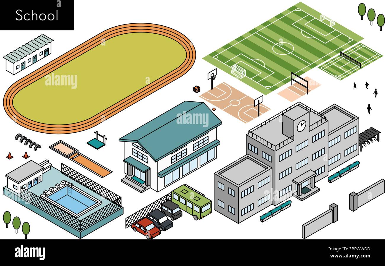 Sports ground facilities Stock Vector Images - Alamy