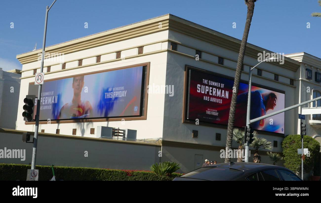 Los Angeles, California, USA 8th July 2025 Superman Billboards during ...