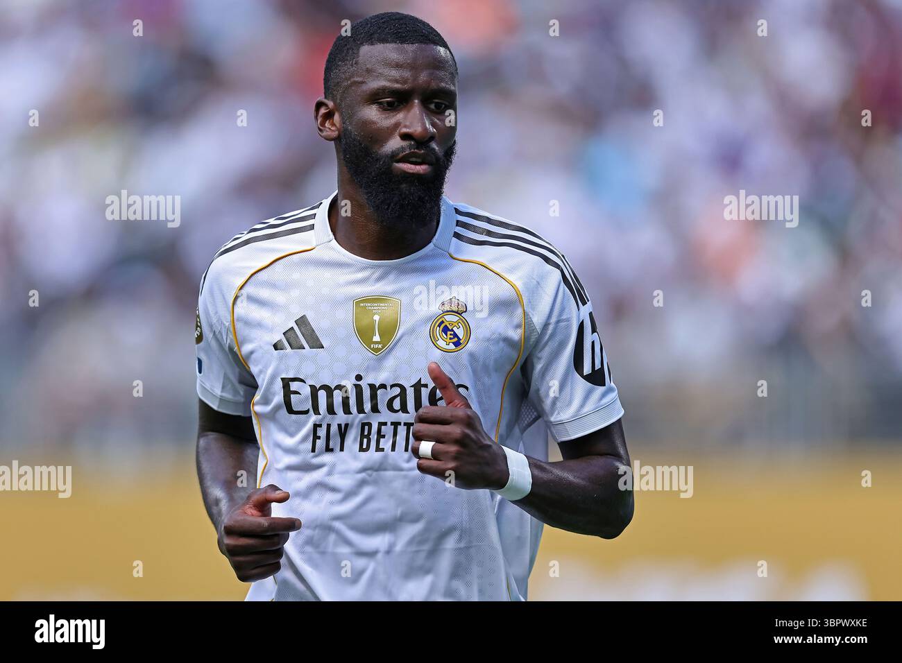 9th July 2025; East Rutherford, NJ, USA: Antonio Rudiger of Real Madrid ...