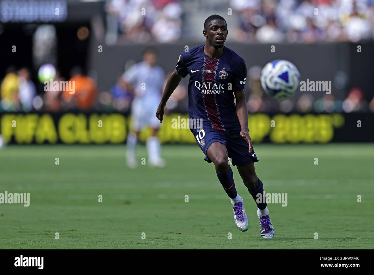 9th July 2025; East Rutherford, NJ, USA: Ousmane Dembele of PSG runs ...