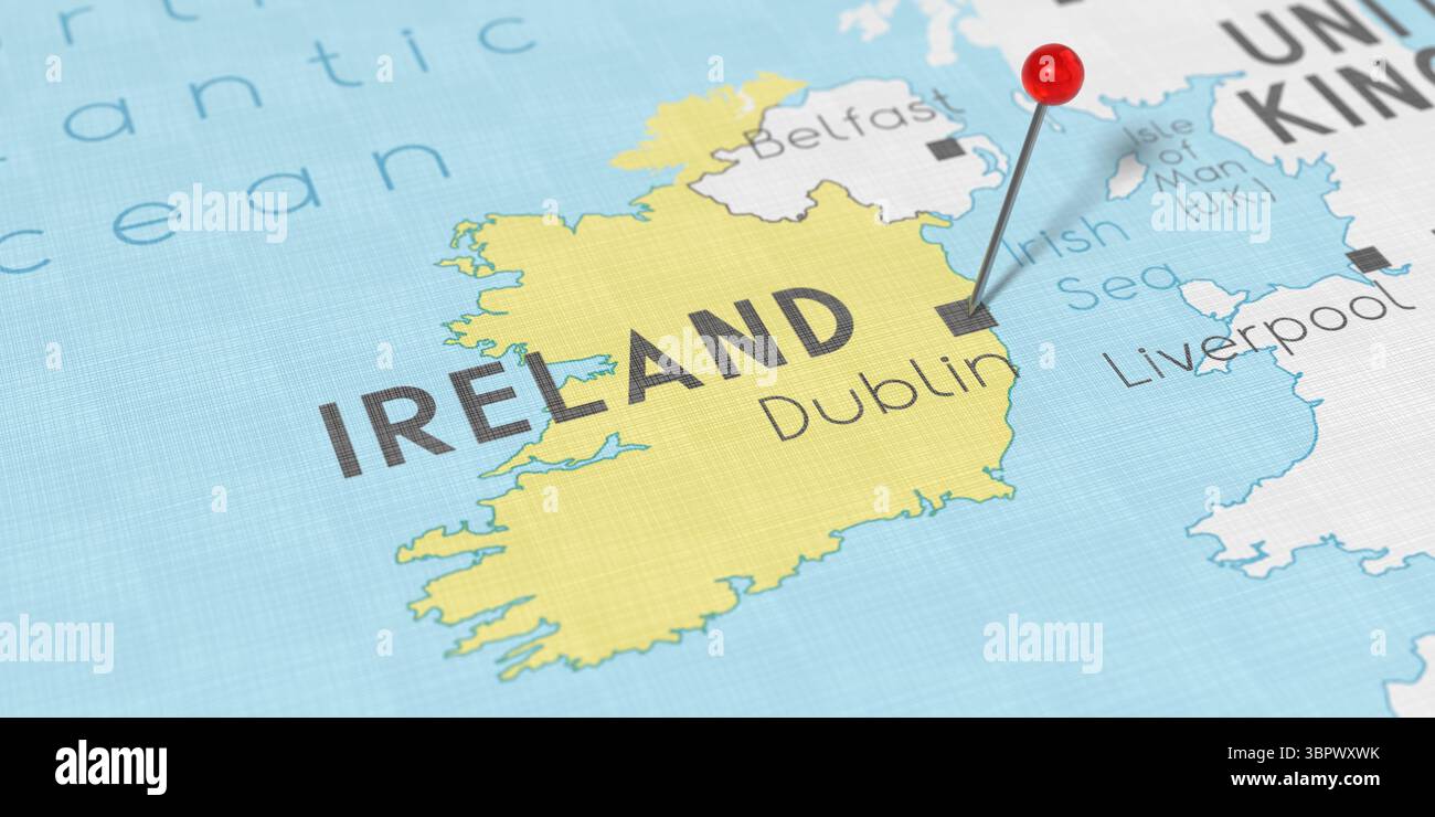 Ireland map pin national hi-res stock photography and images - Alamy