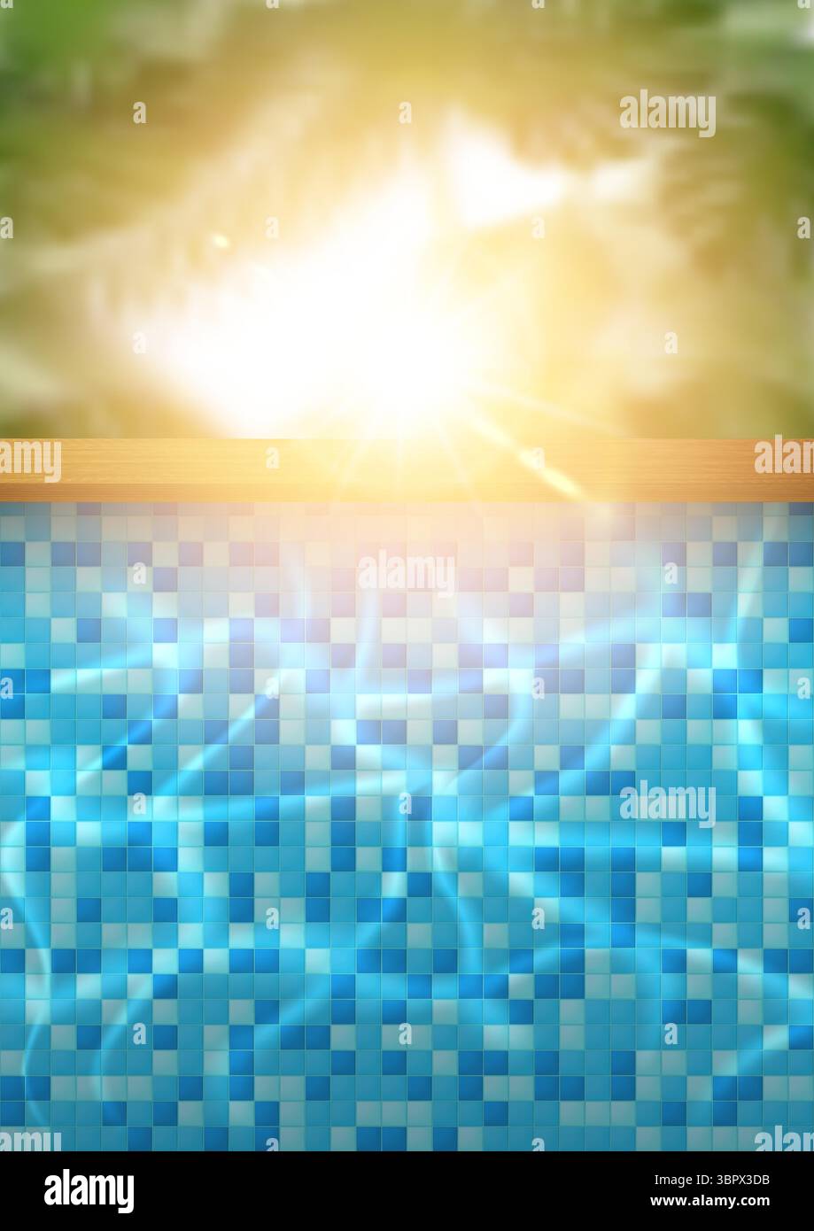 Vertical swimming pool water background Stock Vector Images - Alamy