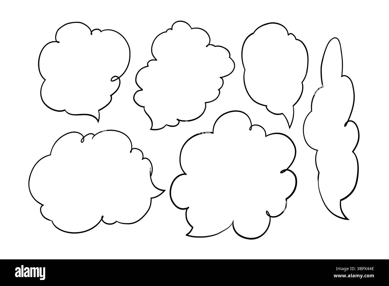 Irregular vector speech bubble cartoon set Stock Vector Image & Art - Alamy