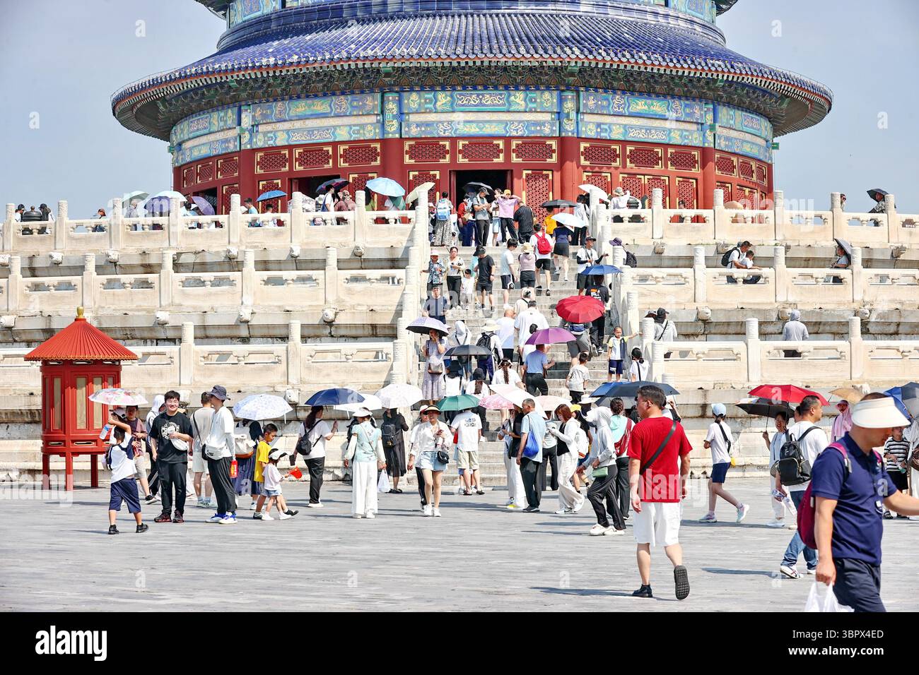 Tourists visit Tiantan Park amid hotwave in Beijing, China, 7 July ...