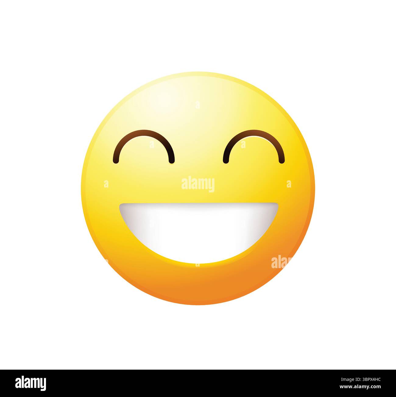Laughing emoticon vector illustration isolated. Happy emoji icon Stock ...