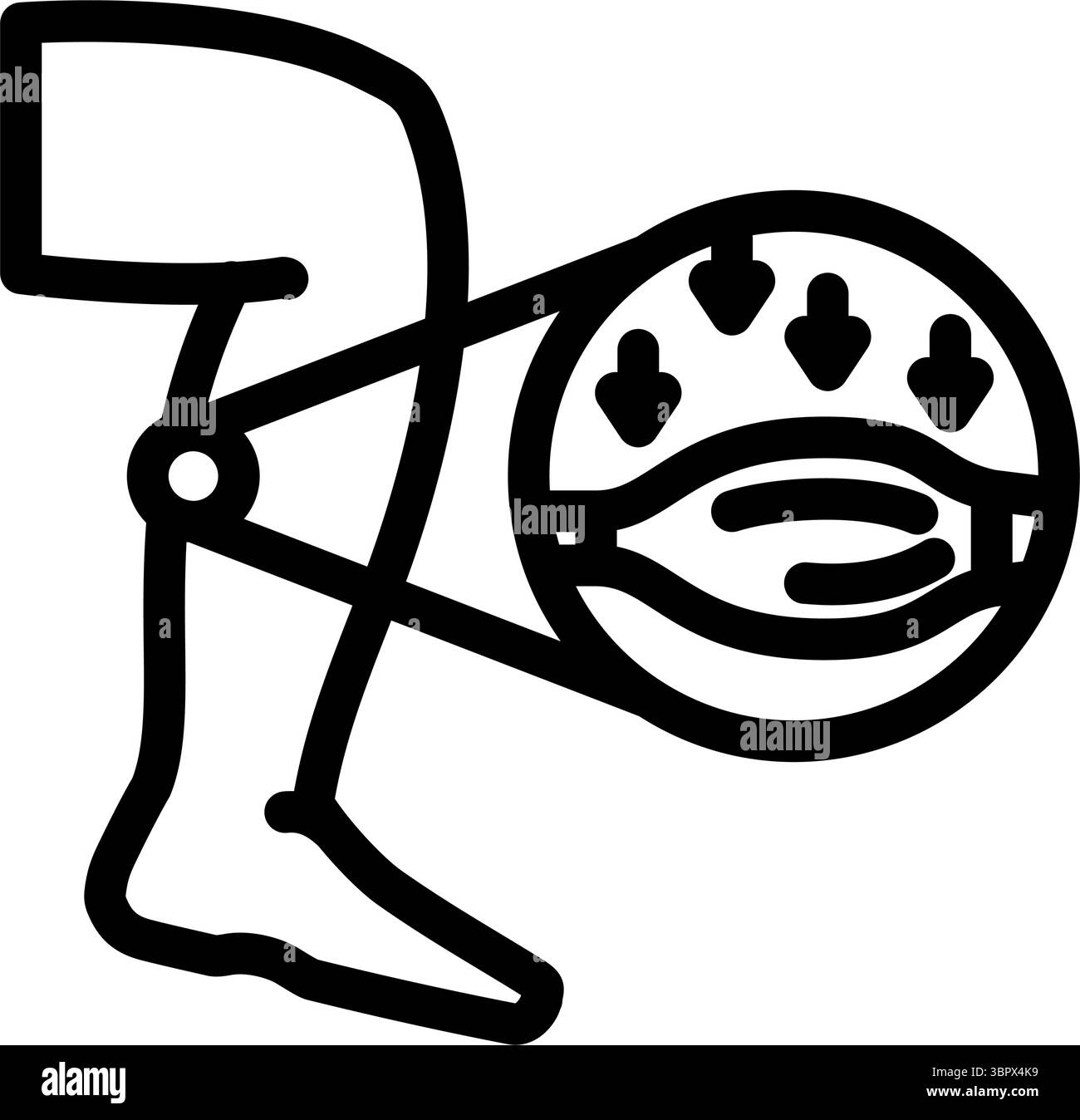 duchenne muscular dystrophy disease line icon vector illustration Stock ...