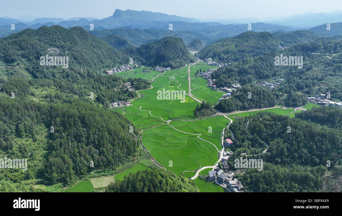 Aerial photo shows the rural scenery in Chongqing, China, 7 July, 2025 ...