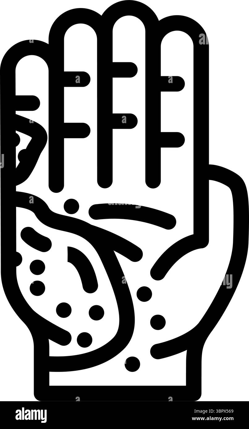 epidermolysis bullosa disease line icon vector illustration Stock ...