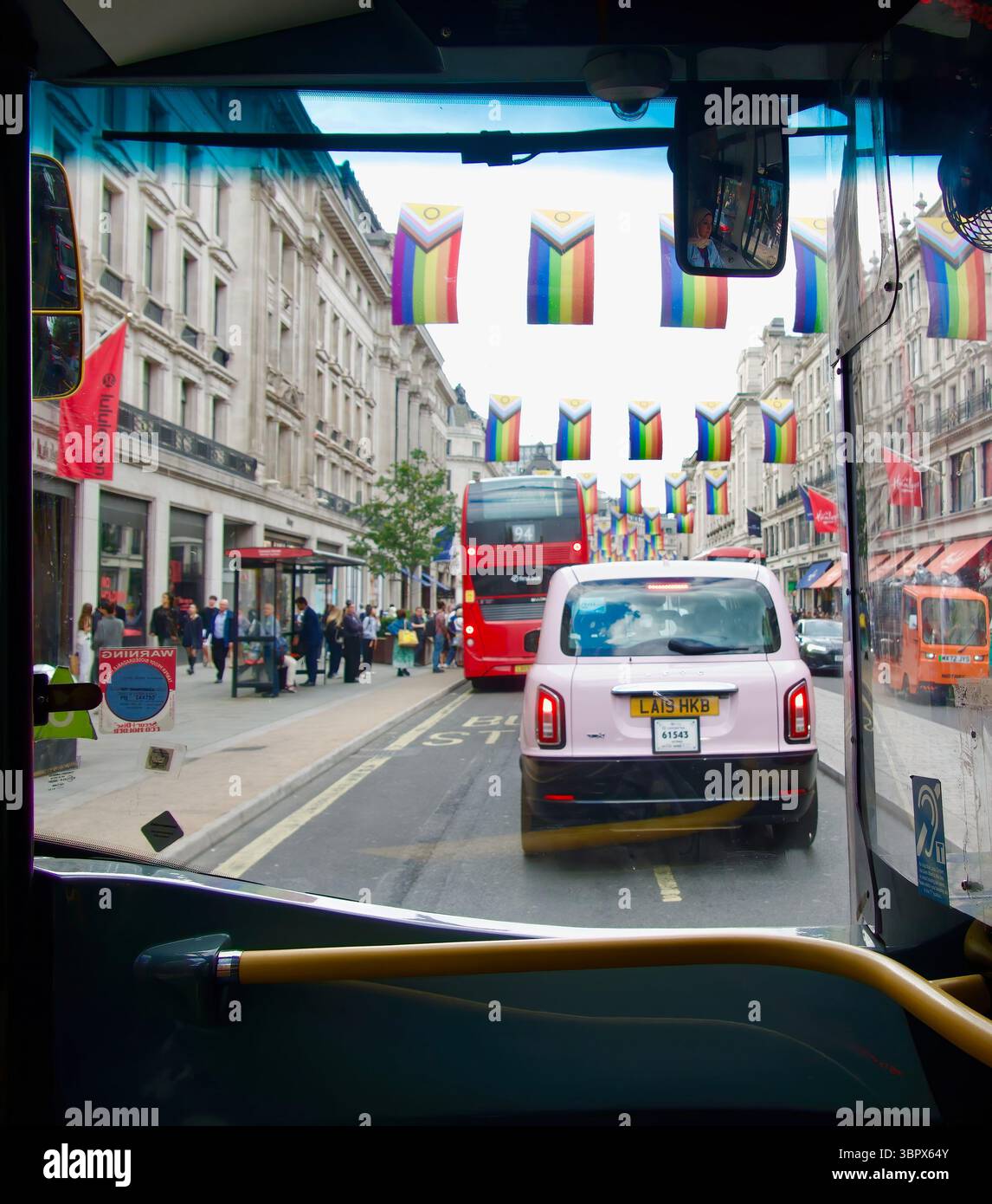 Intersex Inclusive Progress Pride Flags suspended across Regent Street ...