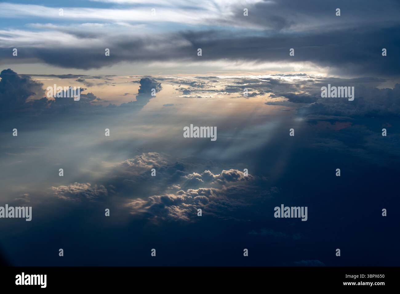 Tropical cloud formations over the Gulf of Thailand in southeast Asia ...