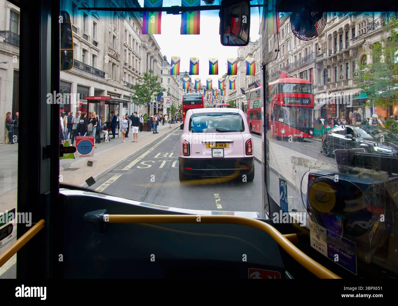 Intersex Inclusive Progress Pride Flags suspended across Regent Street ...