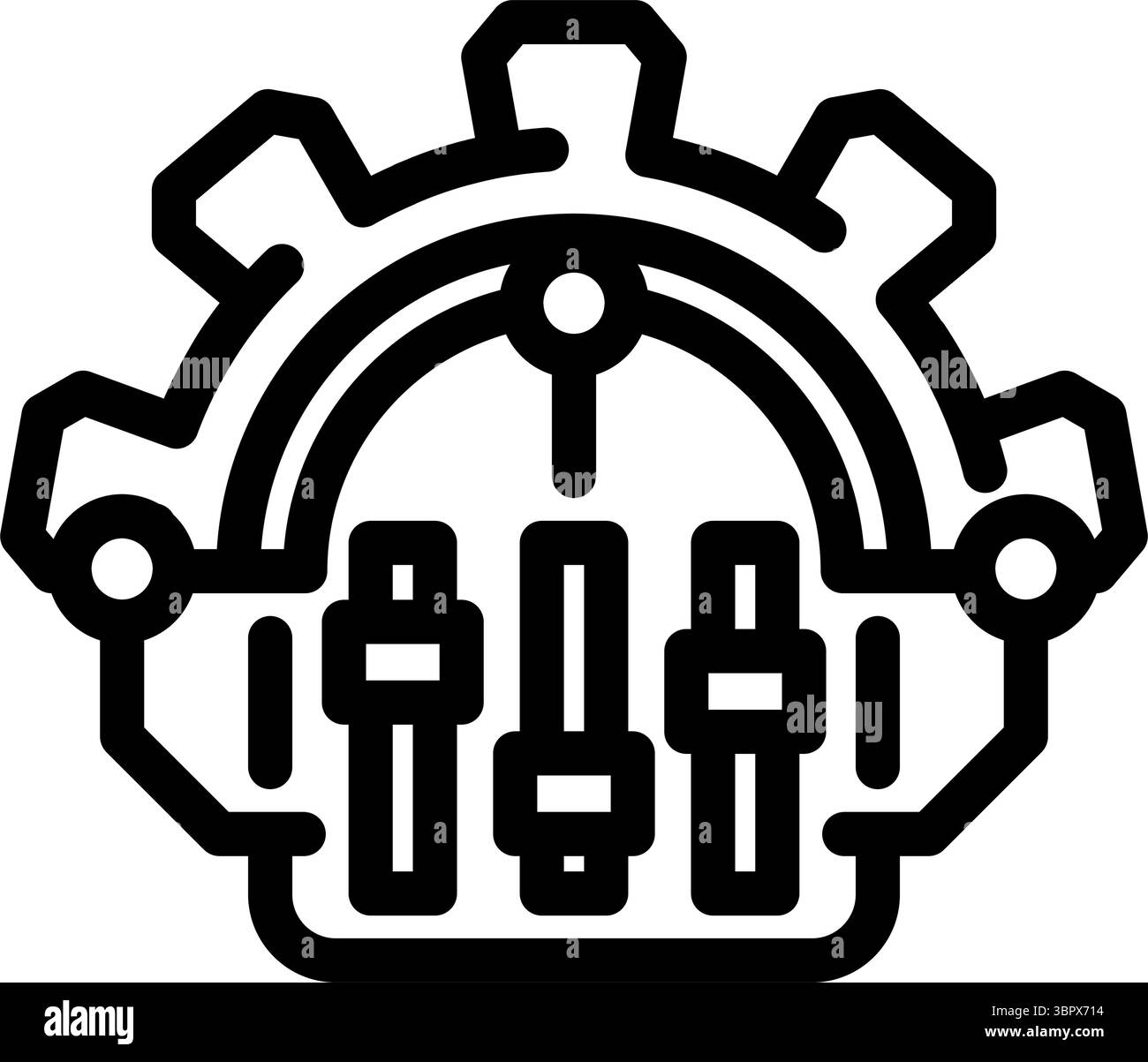 adjustable settings line icon vector illustration Stock Vector Image ...