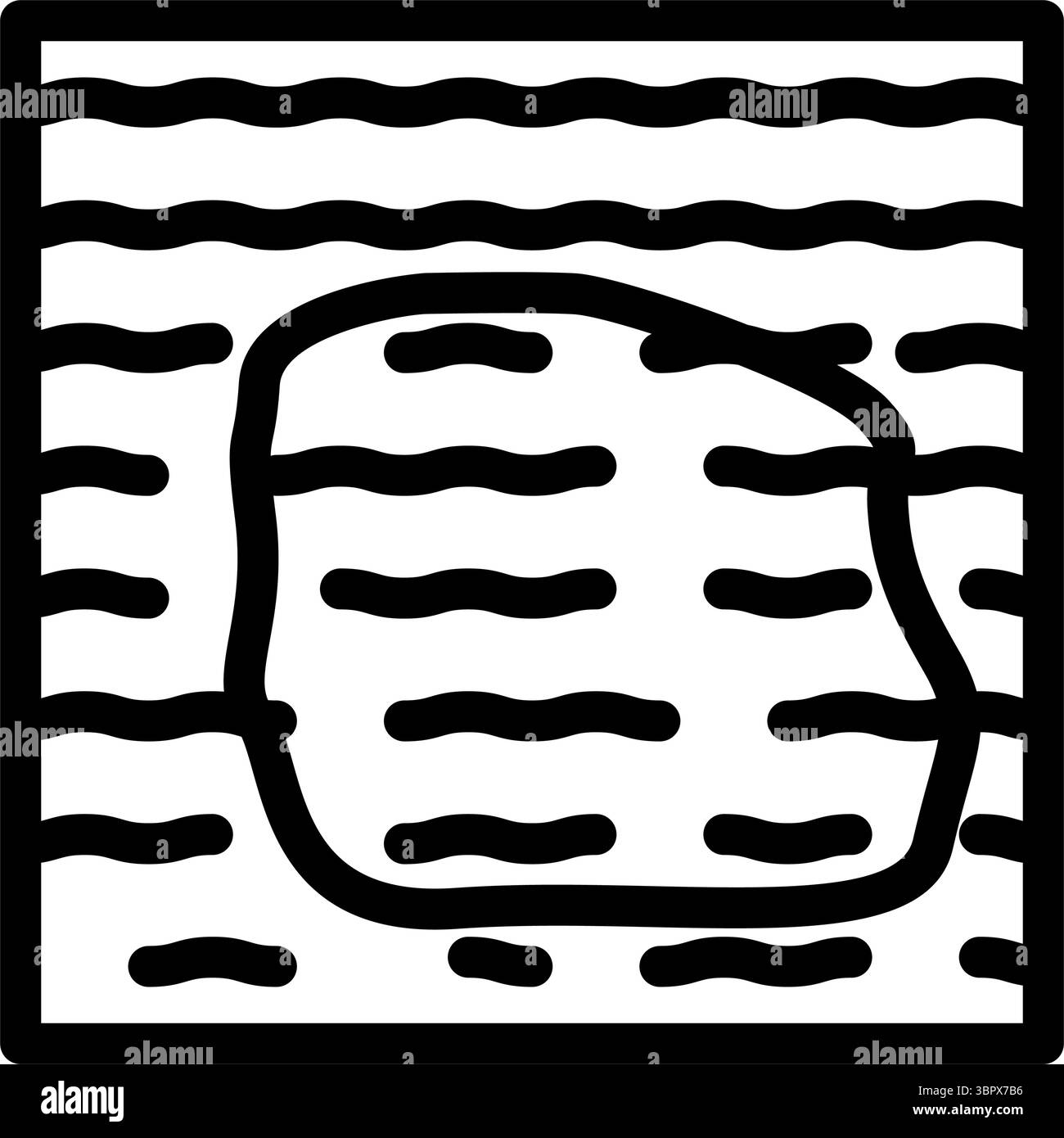 slick ocean surface line icon vector illustration Stock Vector Image ...