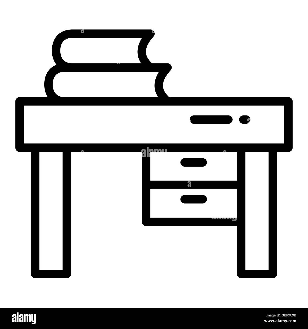 study table vector line icon, school and education icon Stock Vector Image & Art - Alamy