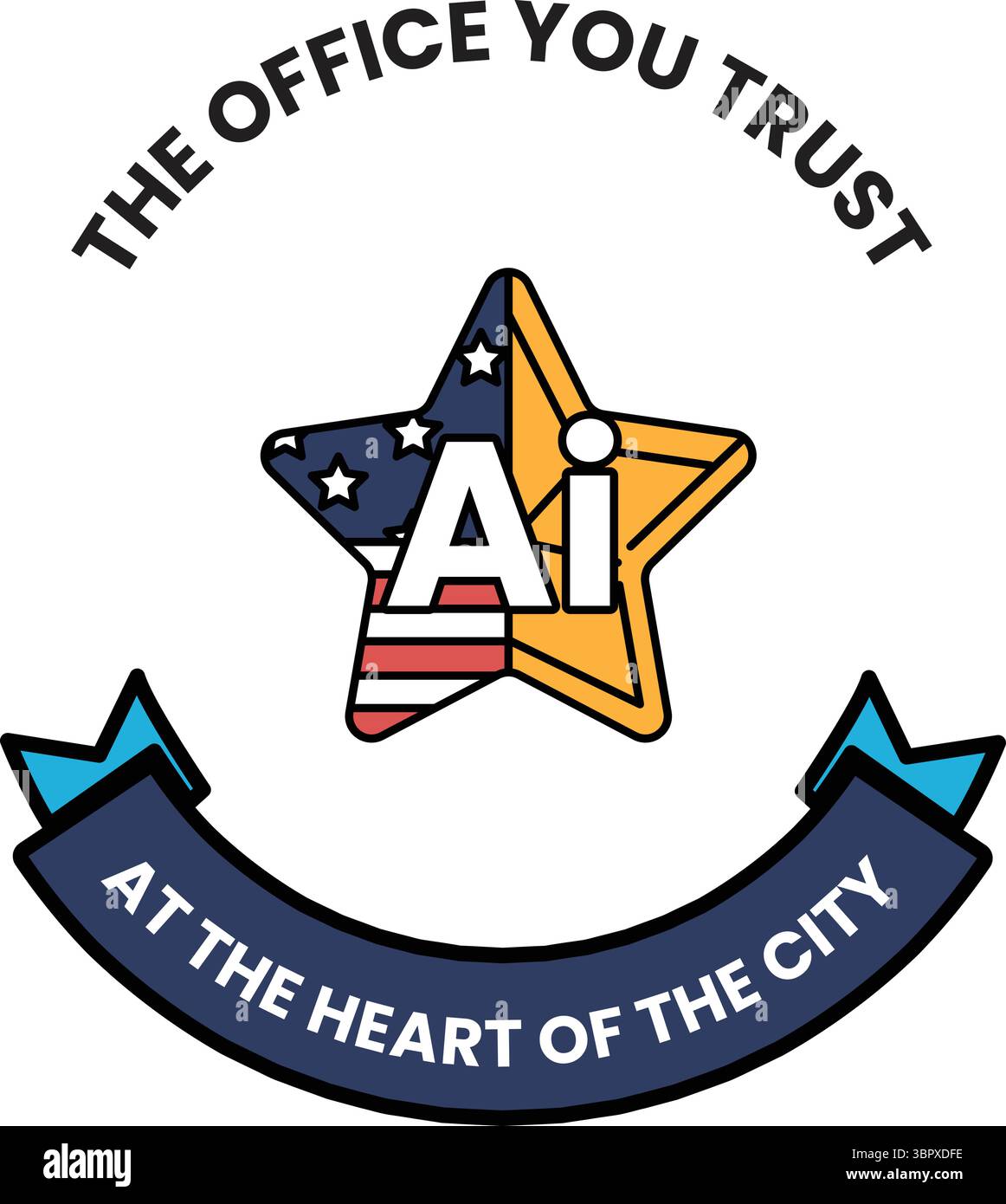 The star is a symbol of the United States. The logo is for the Office ...