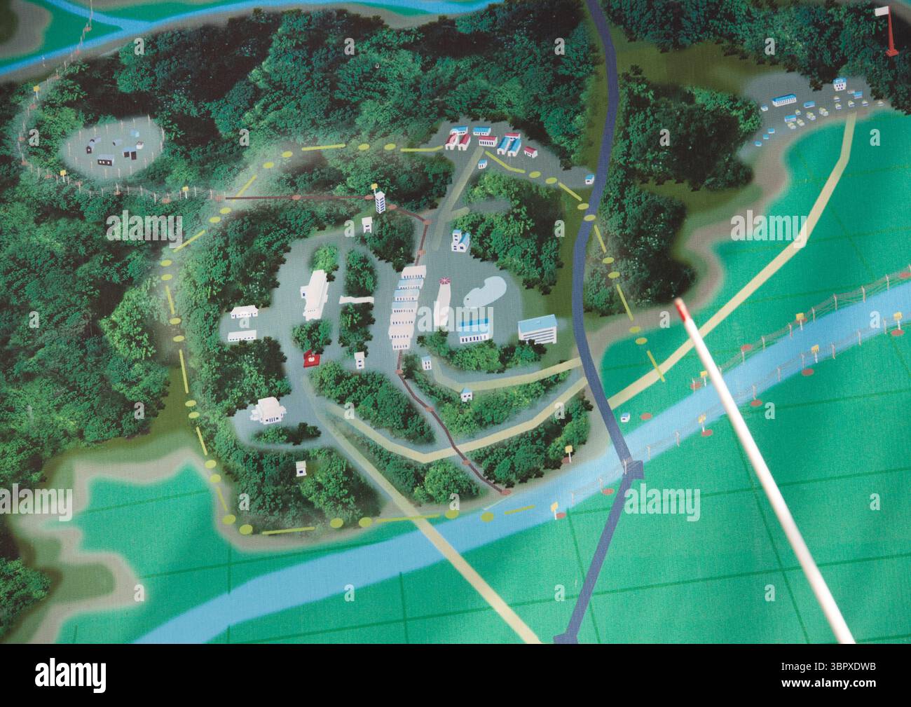 DMZ mock-up model, North Hwanghae, Panmunjom, North Korea Stock Photo ...