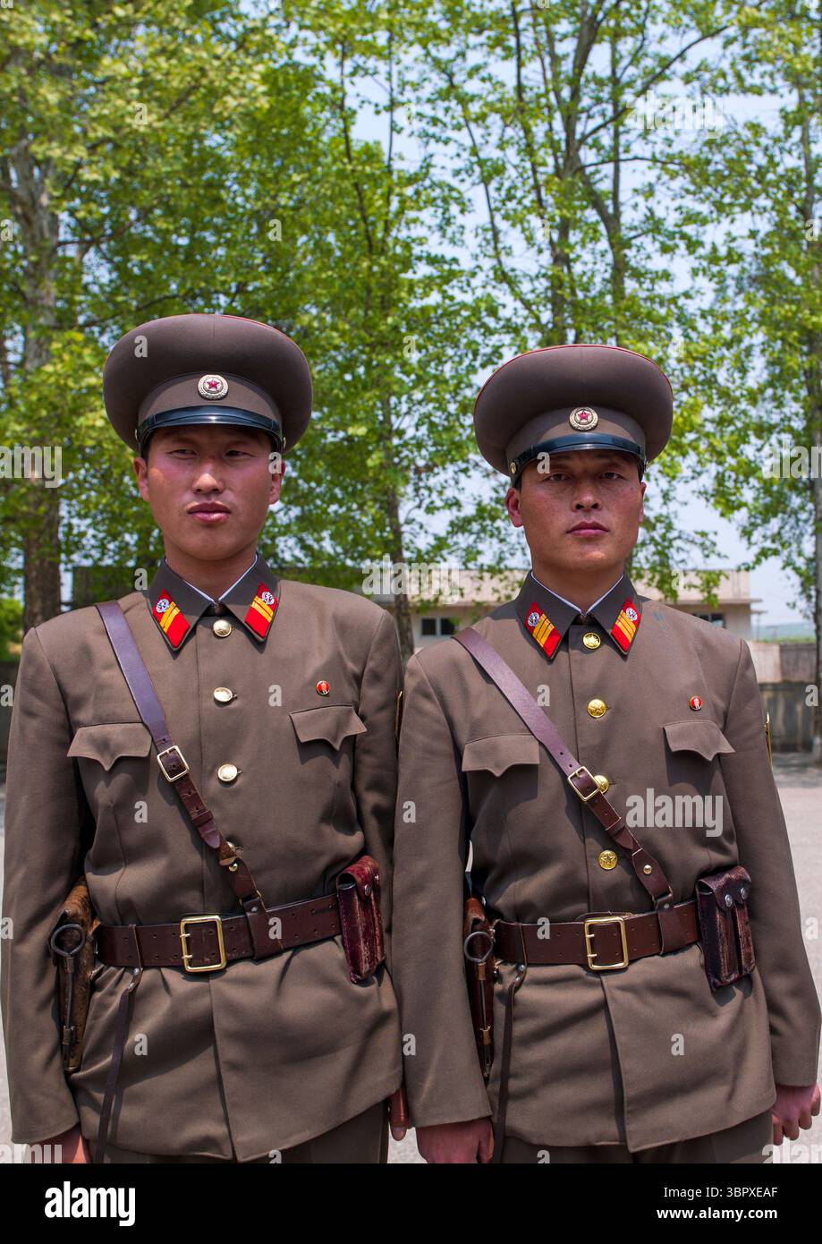 North Korean soldiers in the joint security area of the DMZ, North ...