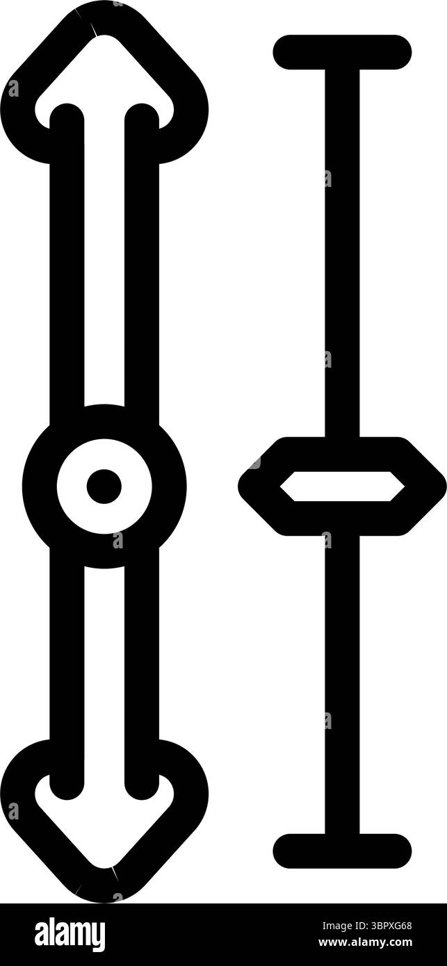 adjustable height line icon vector illustration Stock Vector Image ...