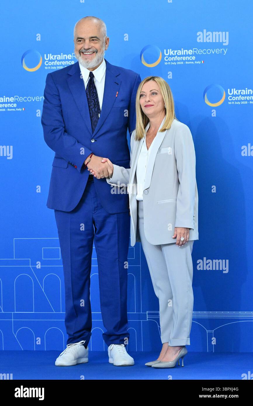 Edi Rama, Prime Minister of Albania and and Giorgia Meloni, Italian ...