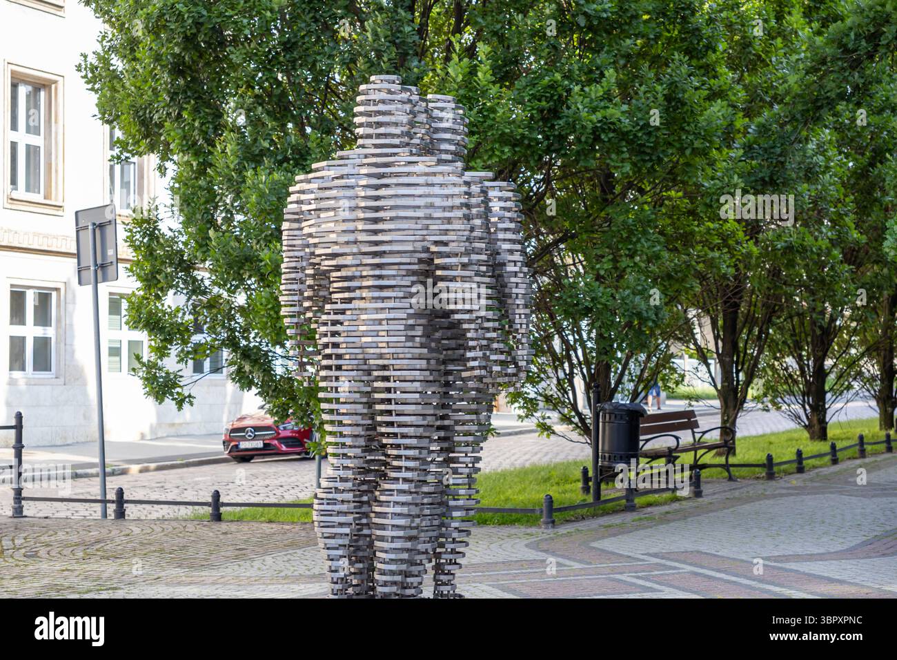 Poznan, Poland - June 18, 2025: David Cerny's Golema sculpture, an ...