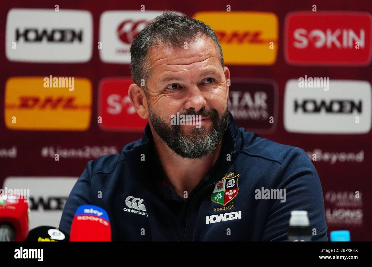 British and Irish Lions' head coach Andy Farrell during the team ...