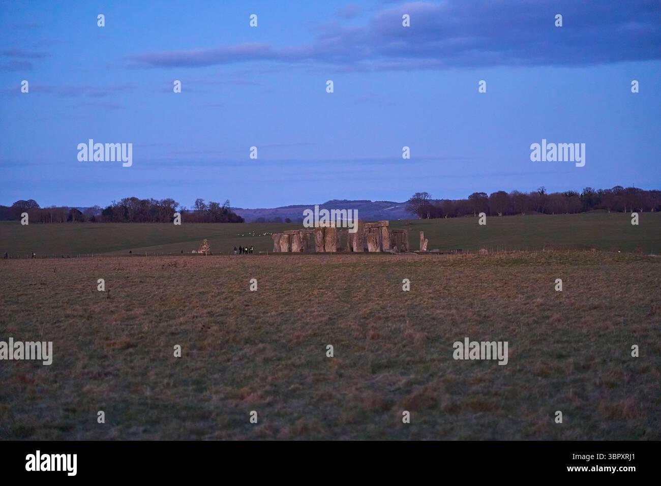 Stonehenge, mysterious prehistoric monument of a megalithic rock circle ...