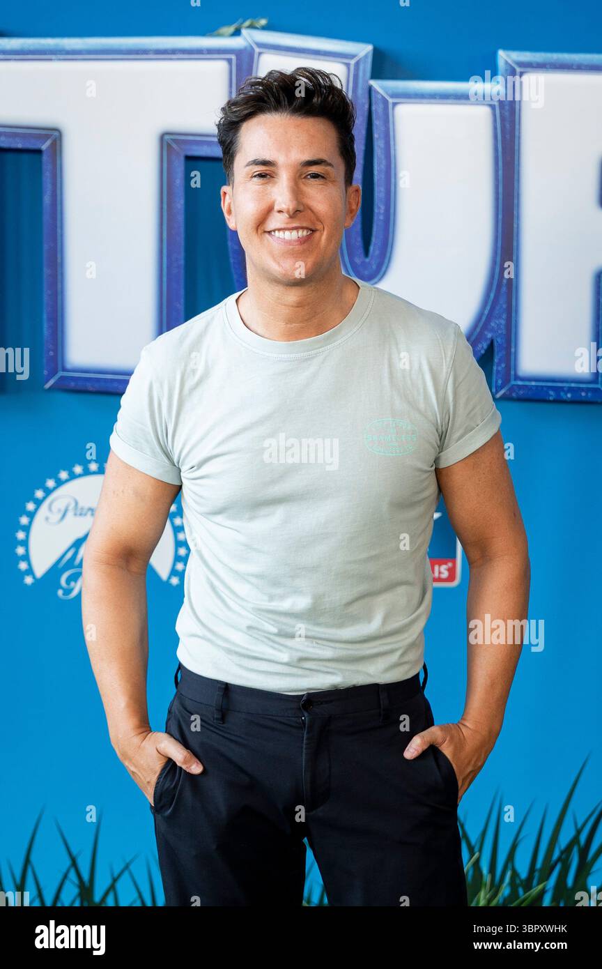 Omar Suarez attends to 'Pitufos' Premiere at Kinepolis on July 9, 2025 in Madrid, Spain. (Credit ...