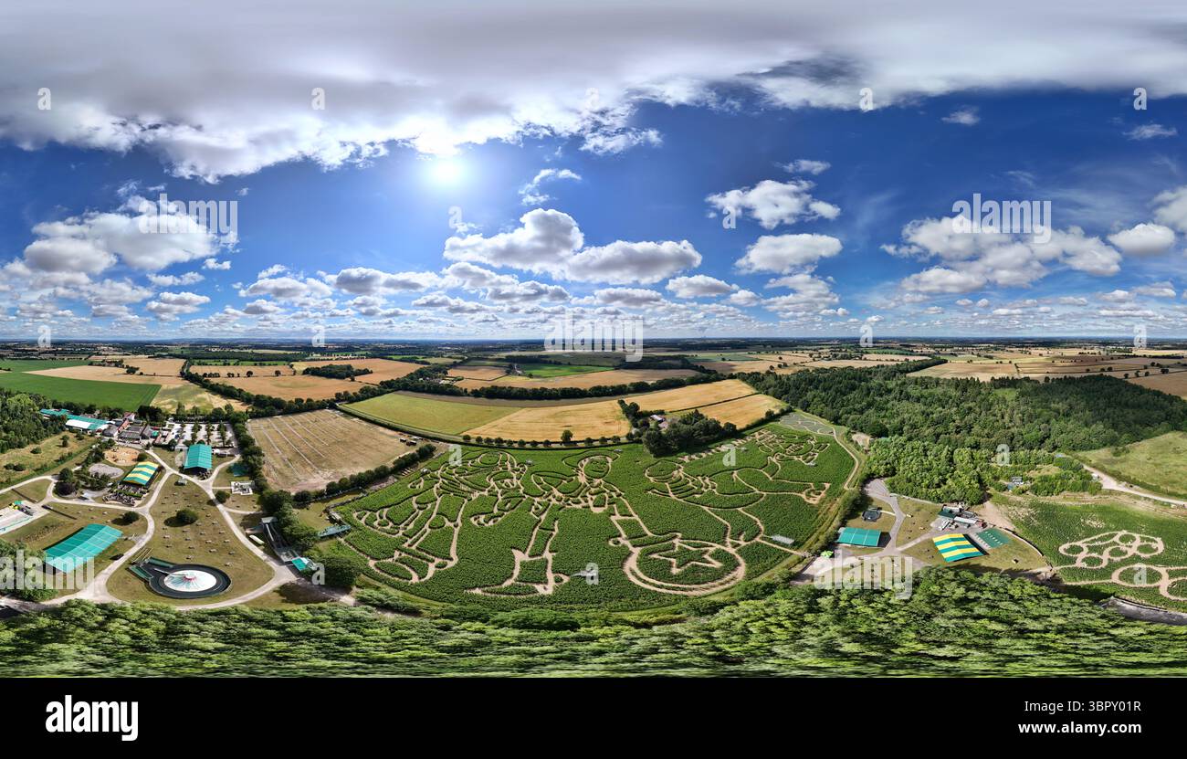 An aerial view of this year's York Maze which is celebrating 30 years ...