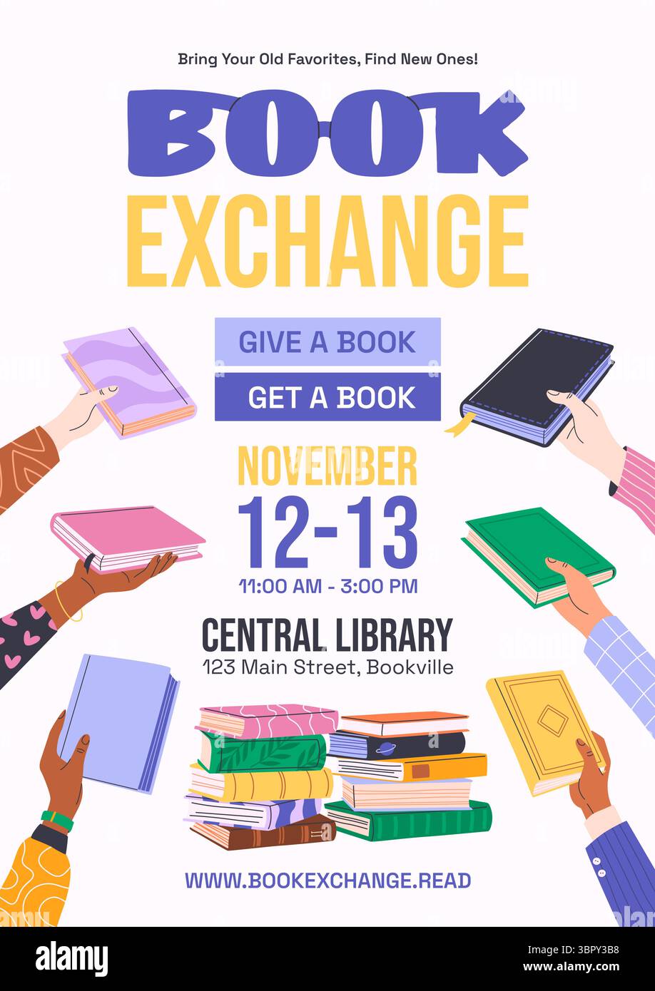 Books flyer Stock Vector Images - Alamy